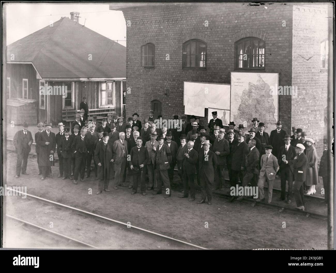 Inauguration of the national border track electrification Stock Photo ...