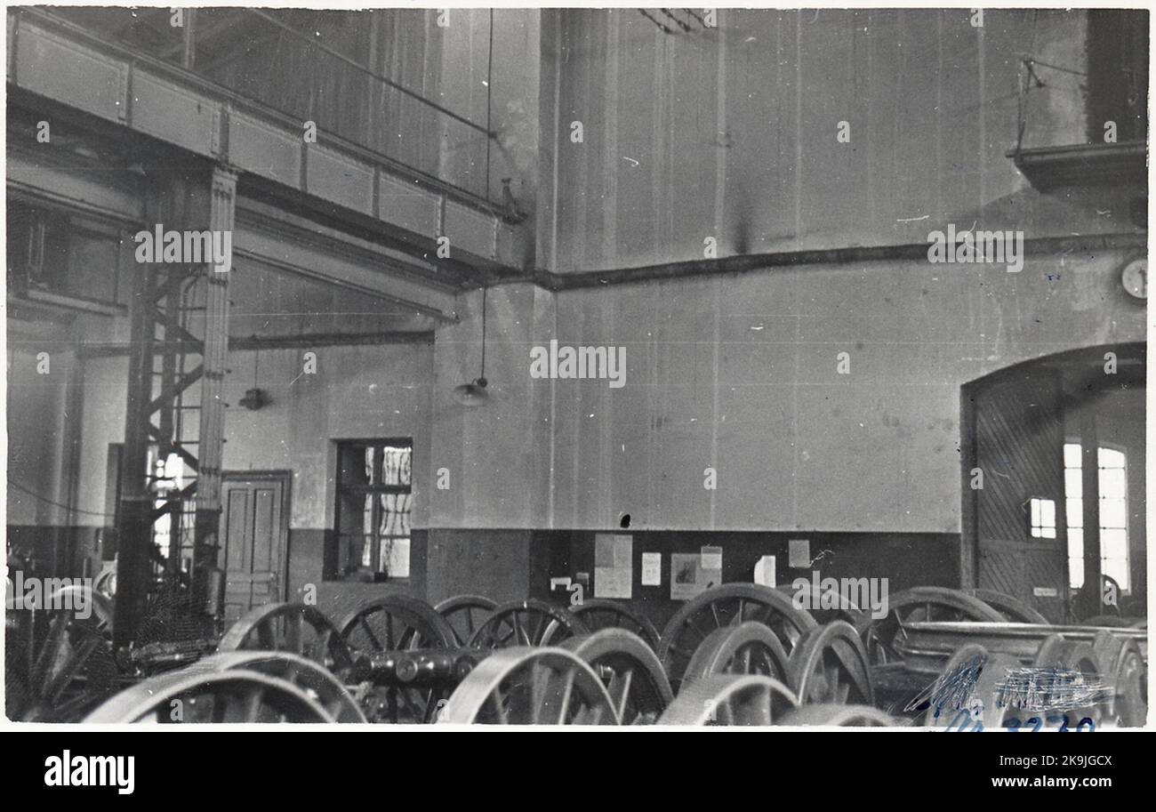 The wheel workshop at Örebro central workshops Stock Photo - Alamy