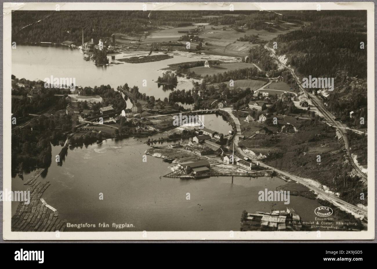 Aerial photo over Bengtsfors Stock Photo - Alamy