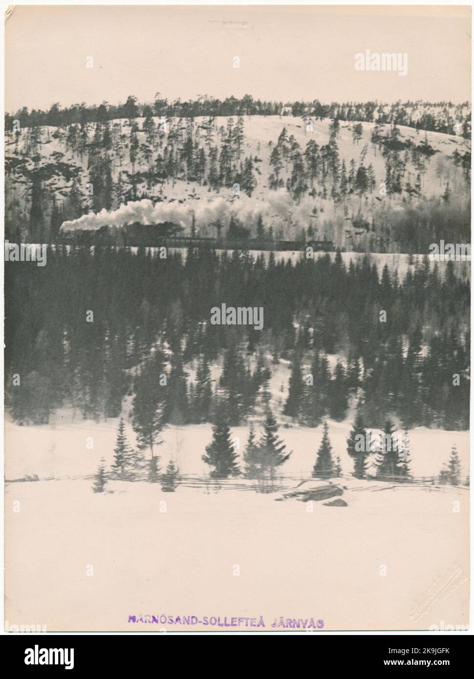 Härnösand - Sollefteå Railway, HDSJ, the climb from the north towards ...