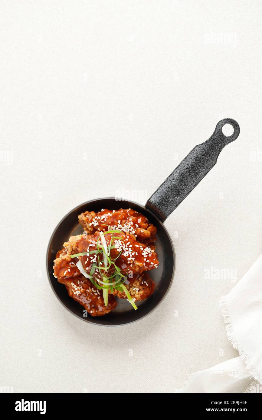 Yangnyeom Tongdak Chicken, Korean Sweet and Spicy Crispy Chicken with ...