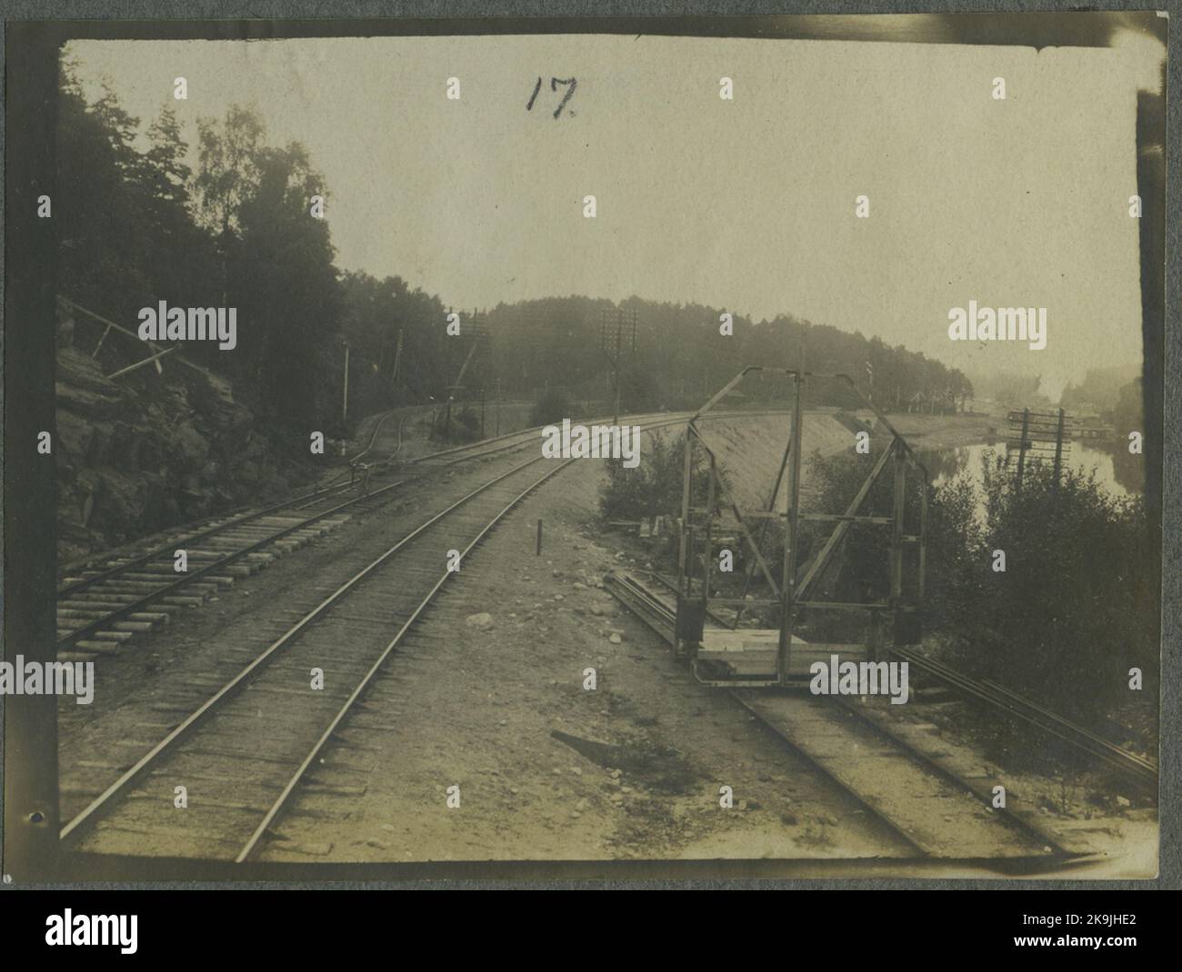 Crossing with the old main line Stock Photo - Alamy