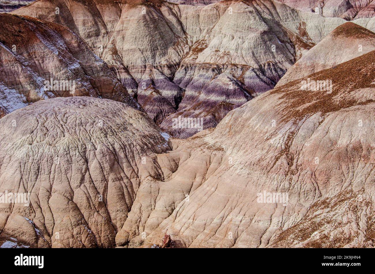 Painted Desert National Park badlands from Main Park Road Stock Photo ...