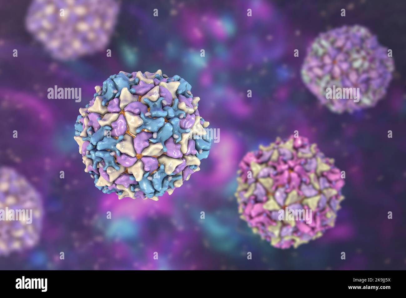 Polio virus particle, illustration Stock Photo - Alamy