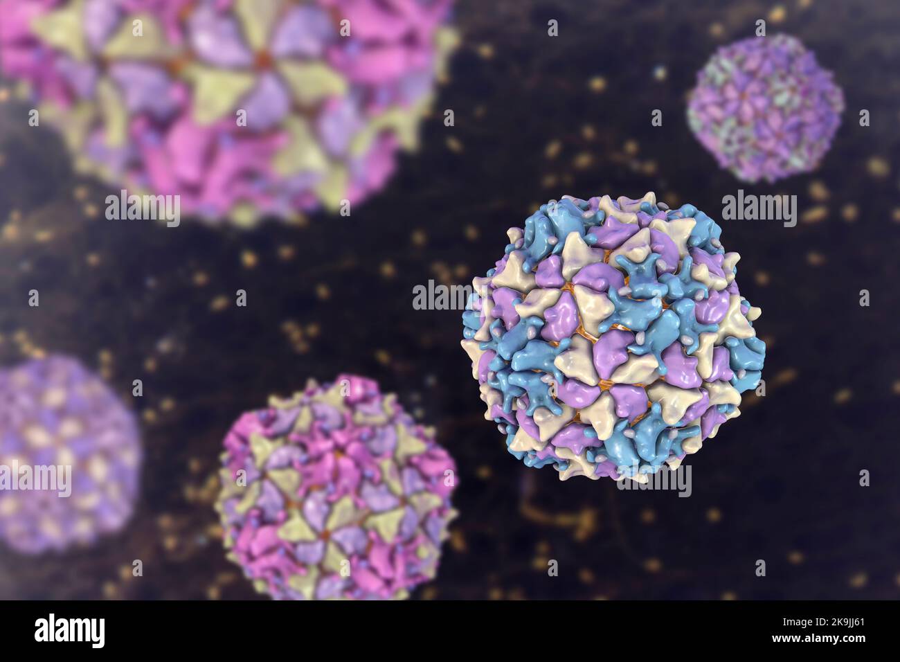 Polio virus particle, illustration Stock Photo - Alamy