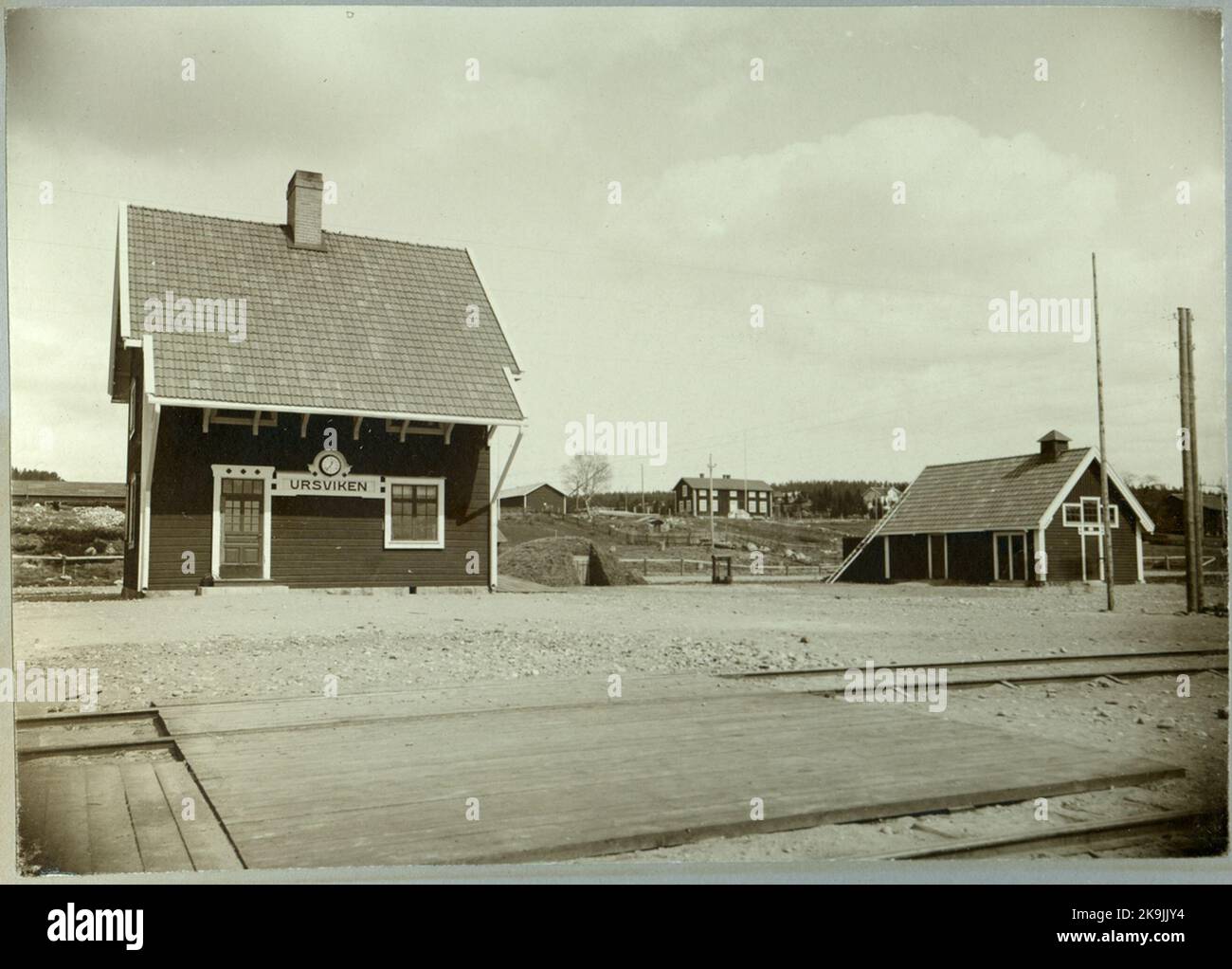 Ursviken station cabin. State Railways, SJ. The station built in 1912 ...