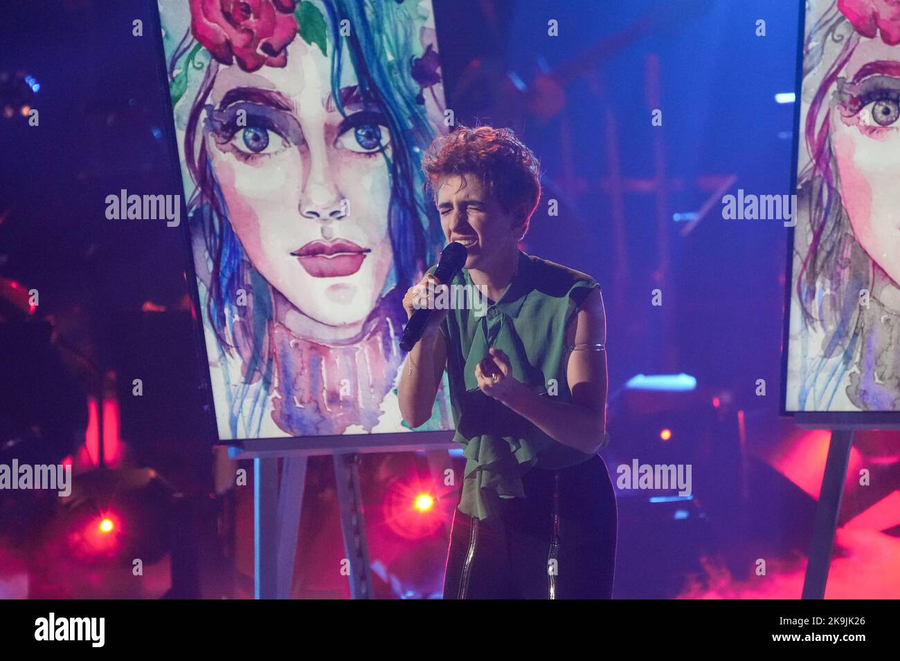 Berlin, Germany. 28th Oct, 2022. The winner of "Team Mark" Anny Ogrezeanu will perform at the ...