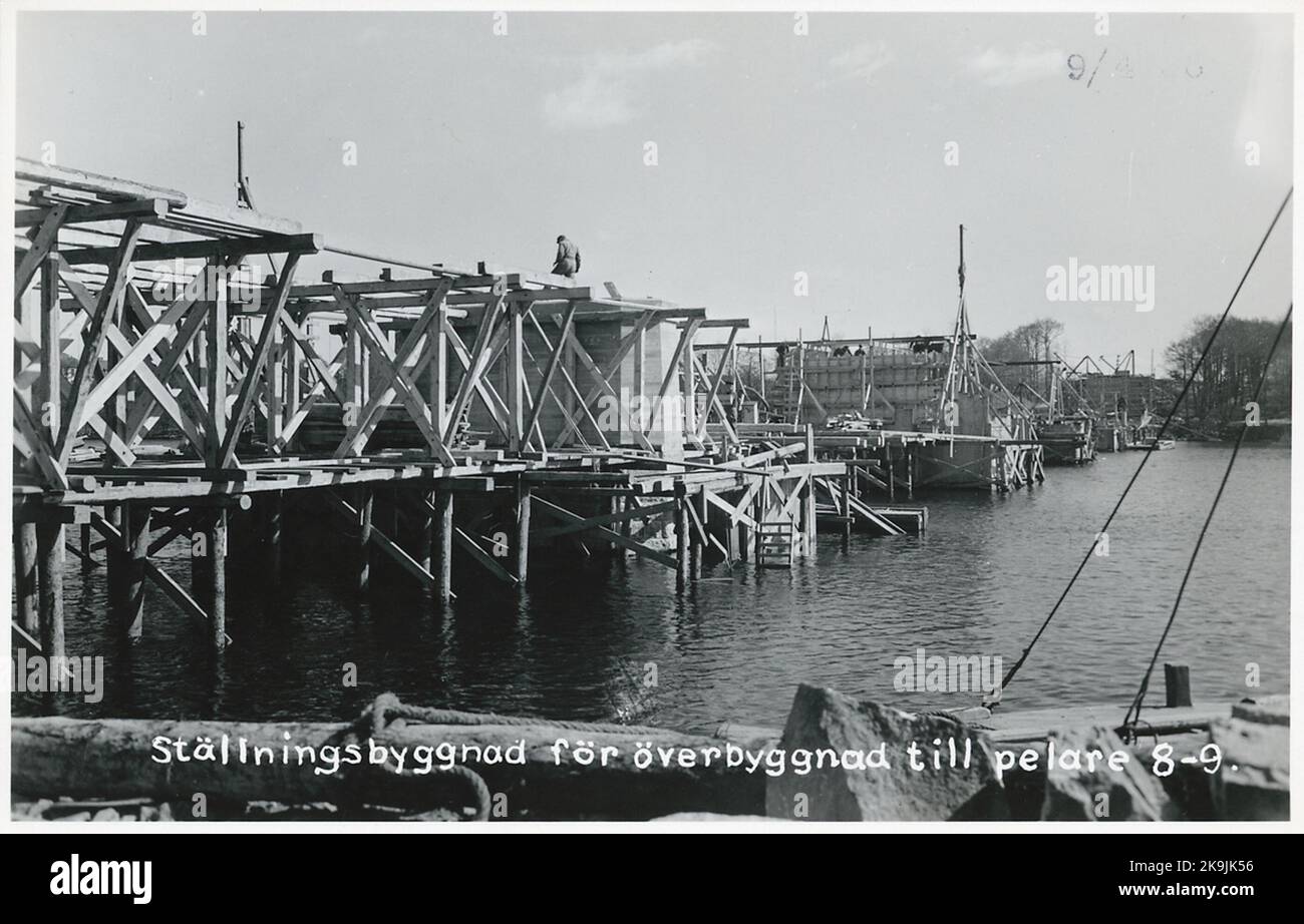 Bridge construction over Ätran Stock Photo - Alamy