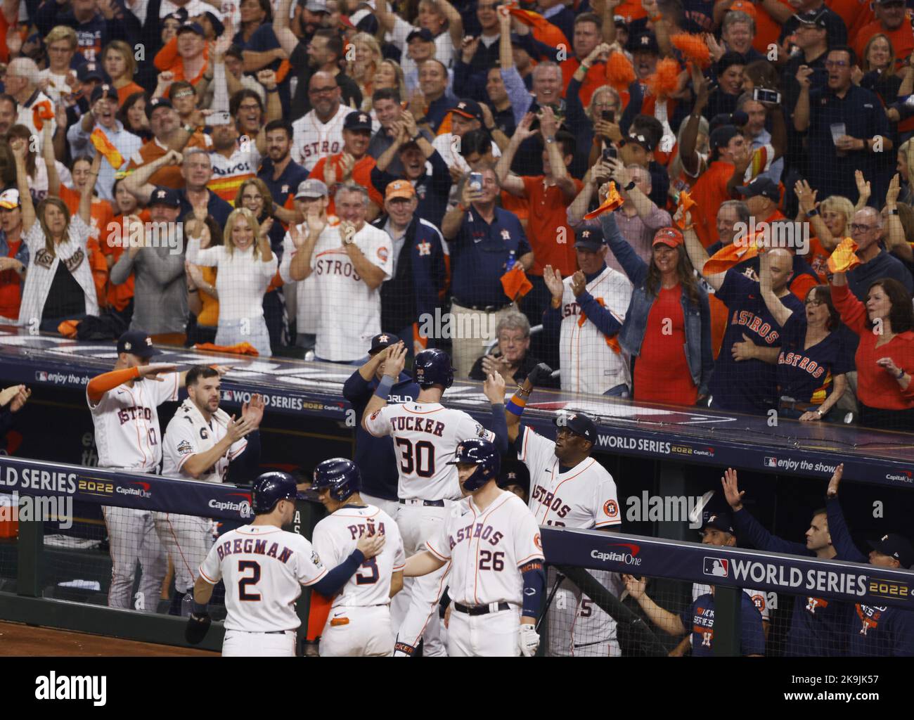 Houston, USA. 28th Oct, 2022. Houston Astros Kyle Tucker is ...
