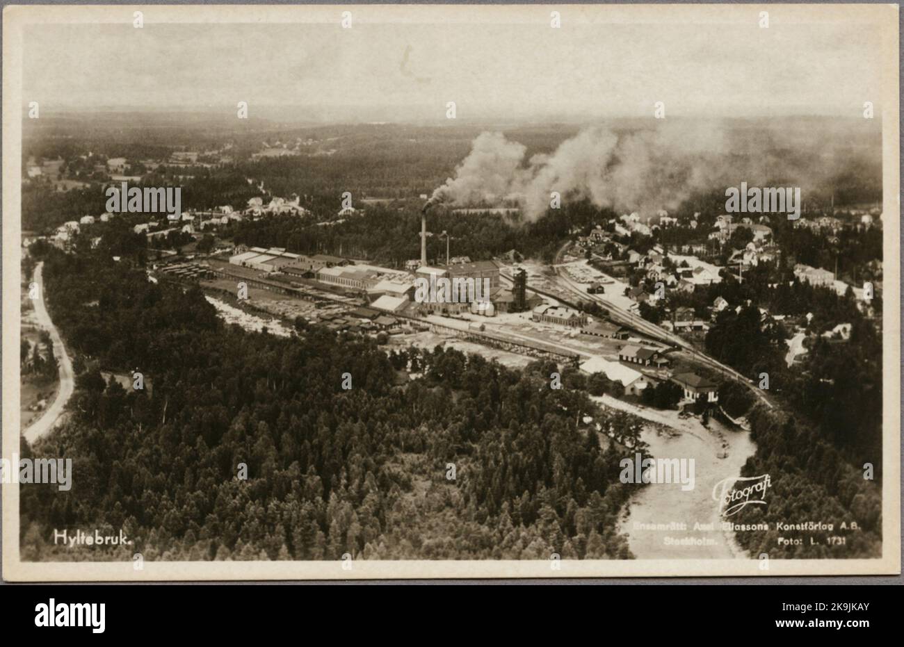 Aerial photo over Hyltebruk Stock Photo - Alamy