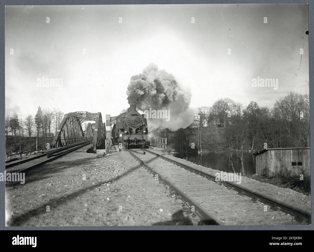 Railway bridge at Fiskeby Stock Photo - Alamy