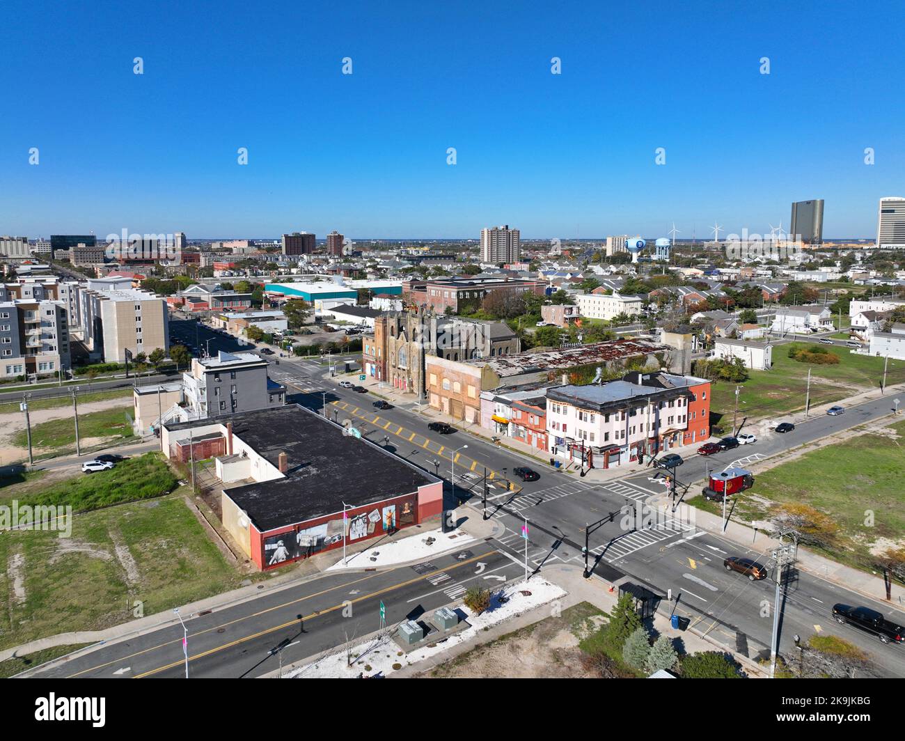 Atlantic City downtown including Price Memorial AME Zion Church at ...