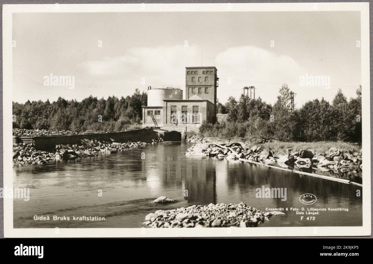 Power plant at Gideå mill Stock Photo - Alamy