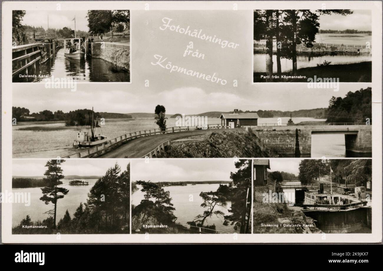 Multi -motifs postcards from Köpmannebro and Dalsland's channel Stock ...
