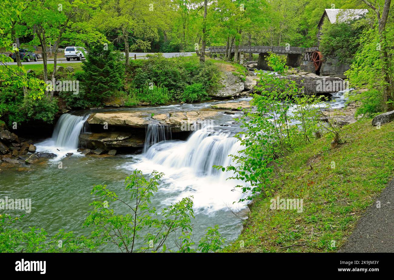 Glade Creek waterfalls - Babcock State Park, West Virginia Stock Photo ...