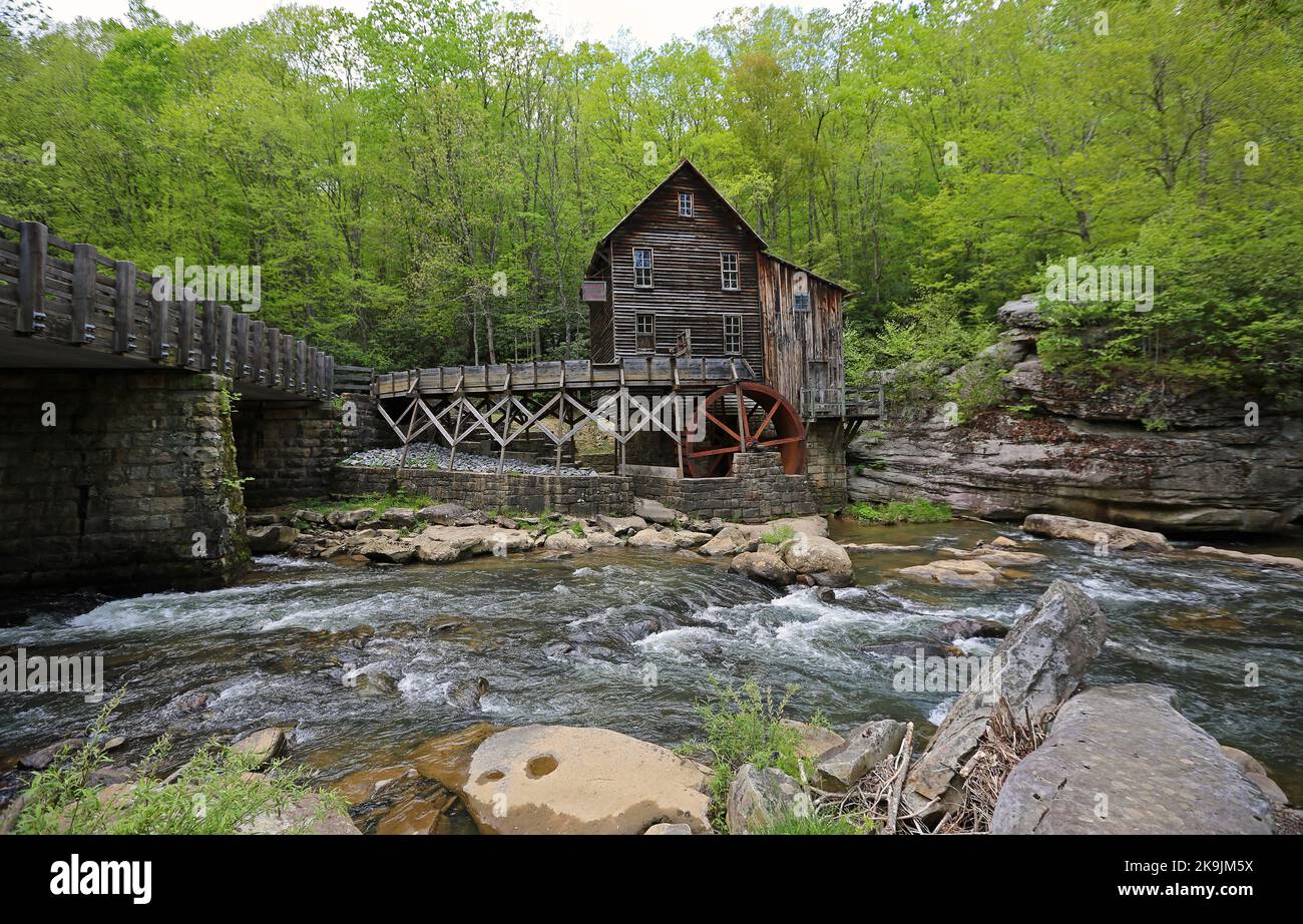 Grist mill in Babcock State Park, West Virginia Stock Photo - Alamy