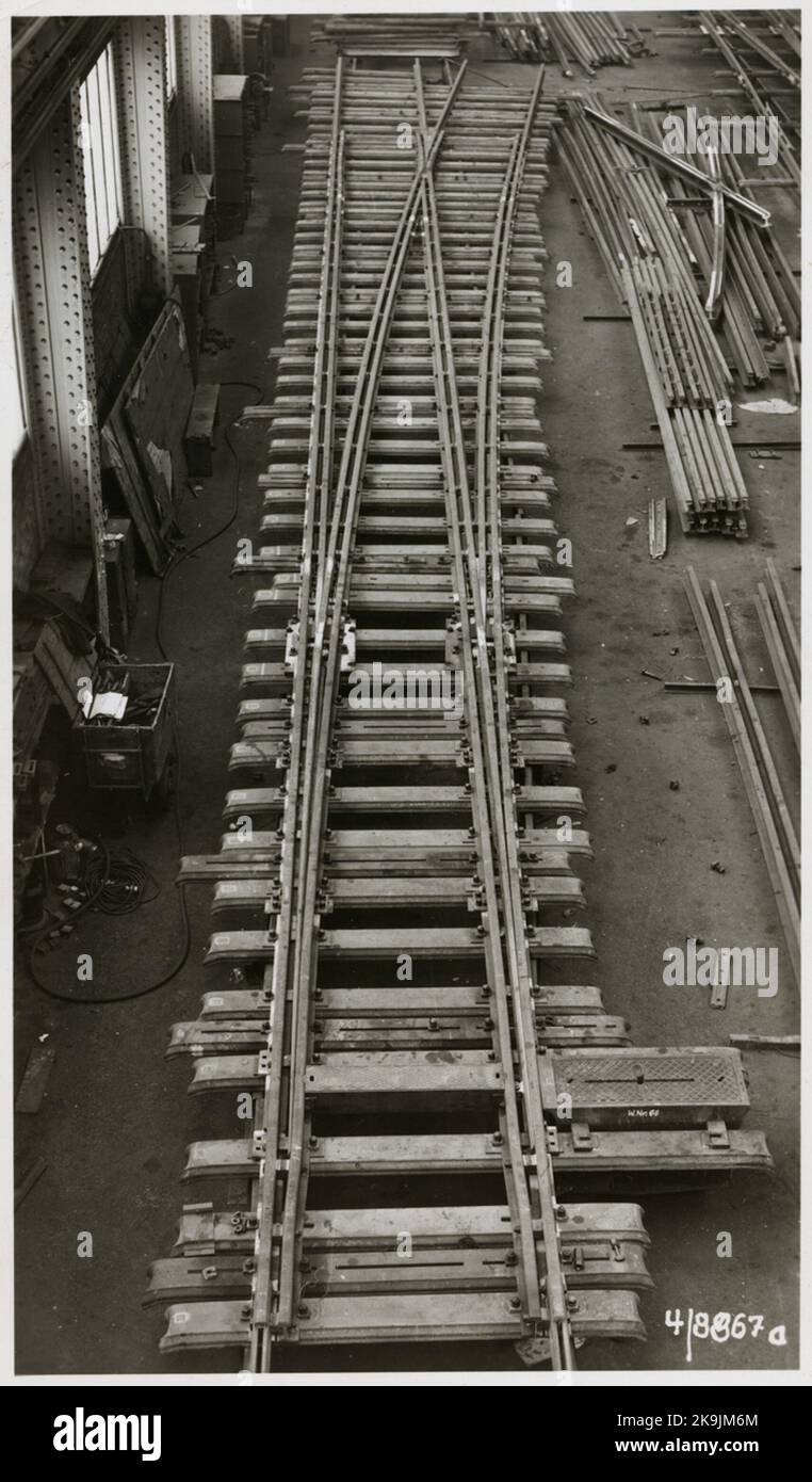 Factory where it is manufactured by rail rails in 1958 Stock Photo - Alamy