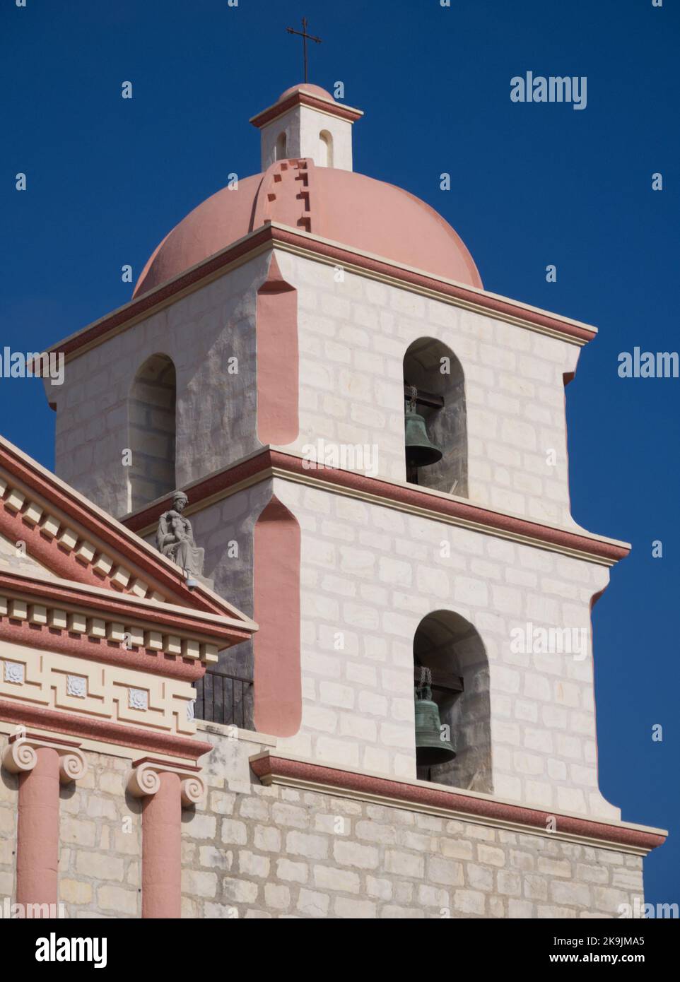 Old Mission church in Santa Barbara, California, United States Stock ...