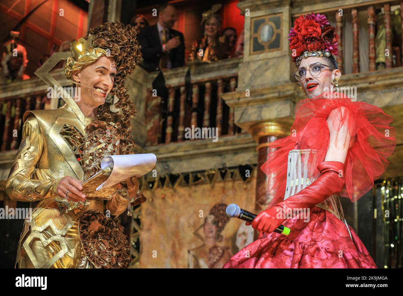 Globe Theatre, London, UK. 28th Oct, 2022. Contestants show off their ...