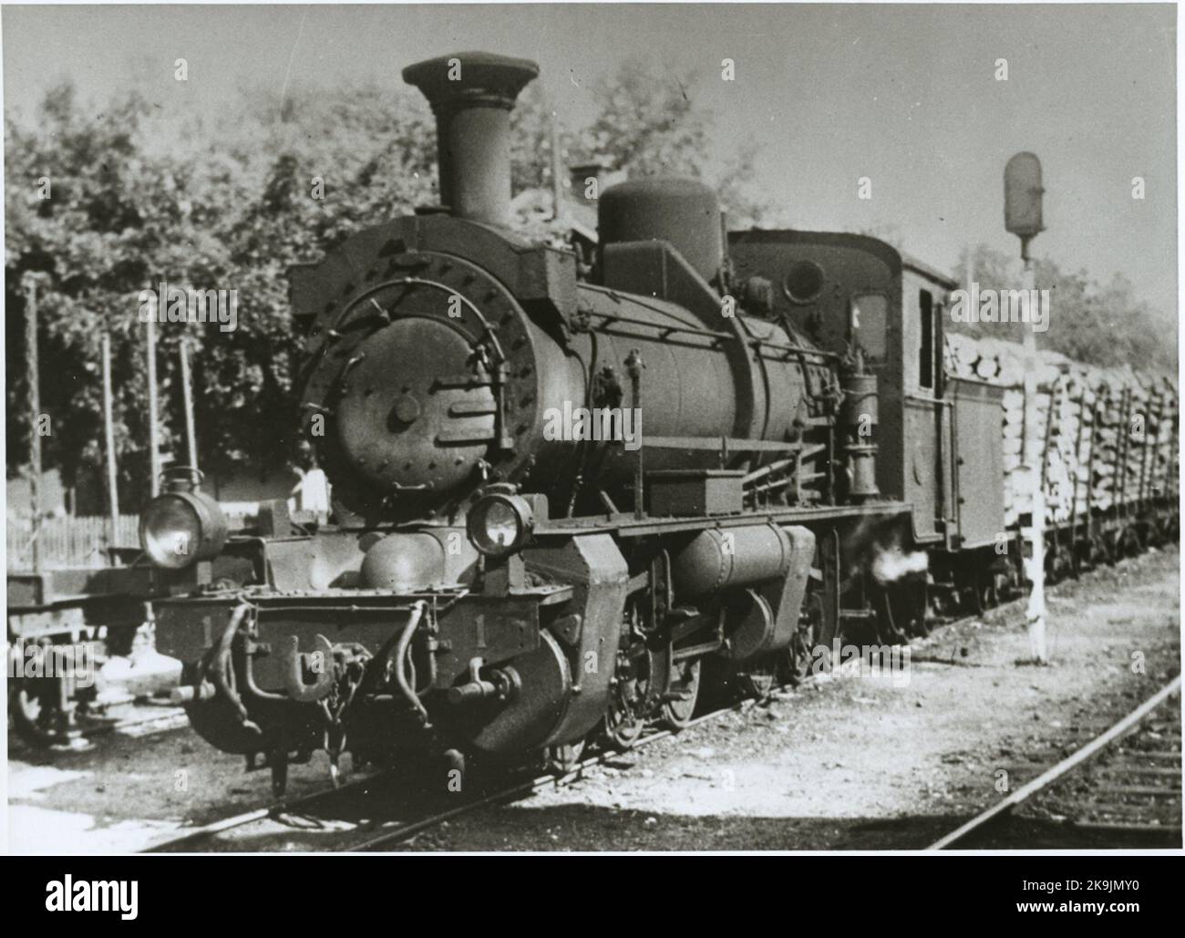 Dala - Ockelbo - Norrsundet Railway, Donj Lok 1. Timmertåg with the ...