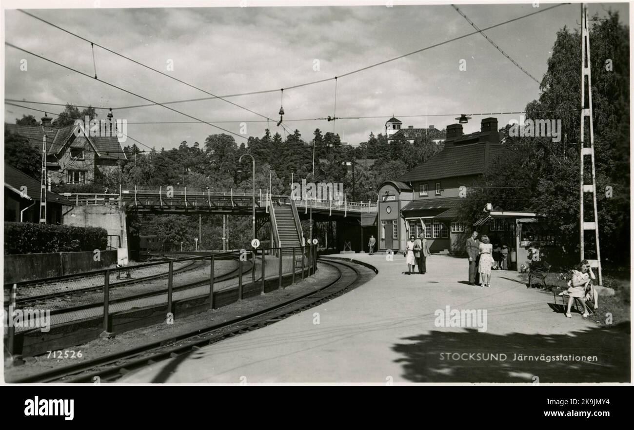 Stocksund Station Stockholm - Roslagen Railways, SRJ Stock Photo - Alamy