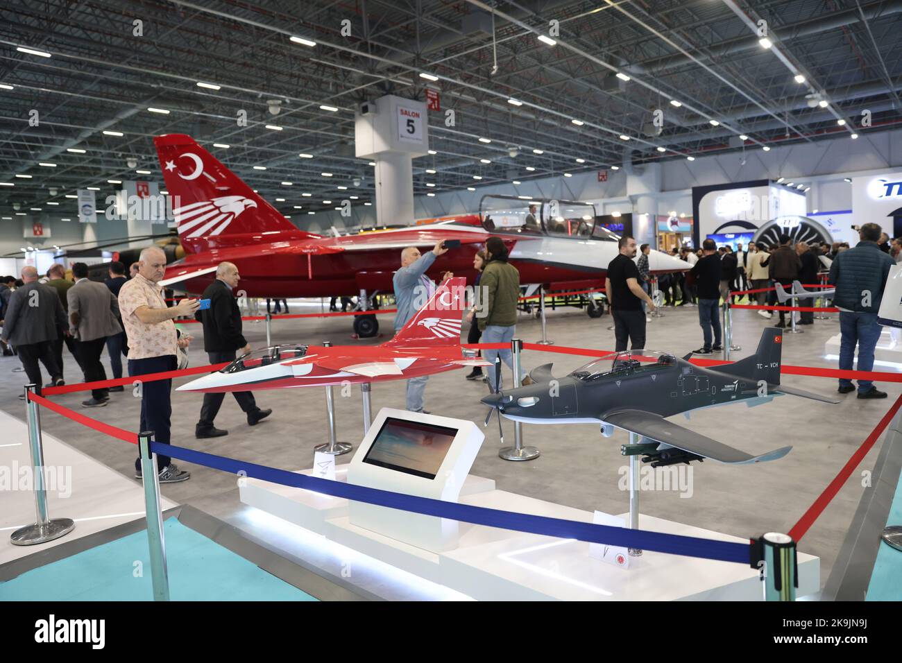 Istanbul, Turkey. 28th Oct, 2022. People visit a Turkish defense and ...