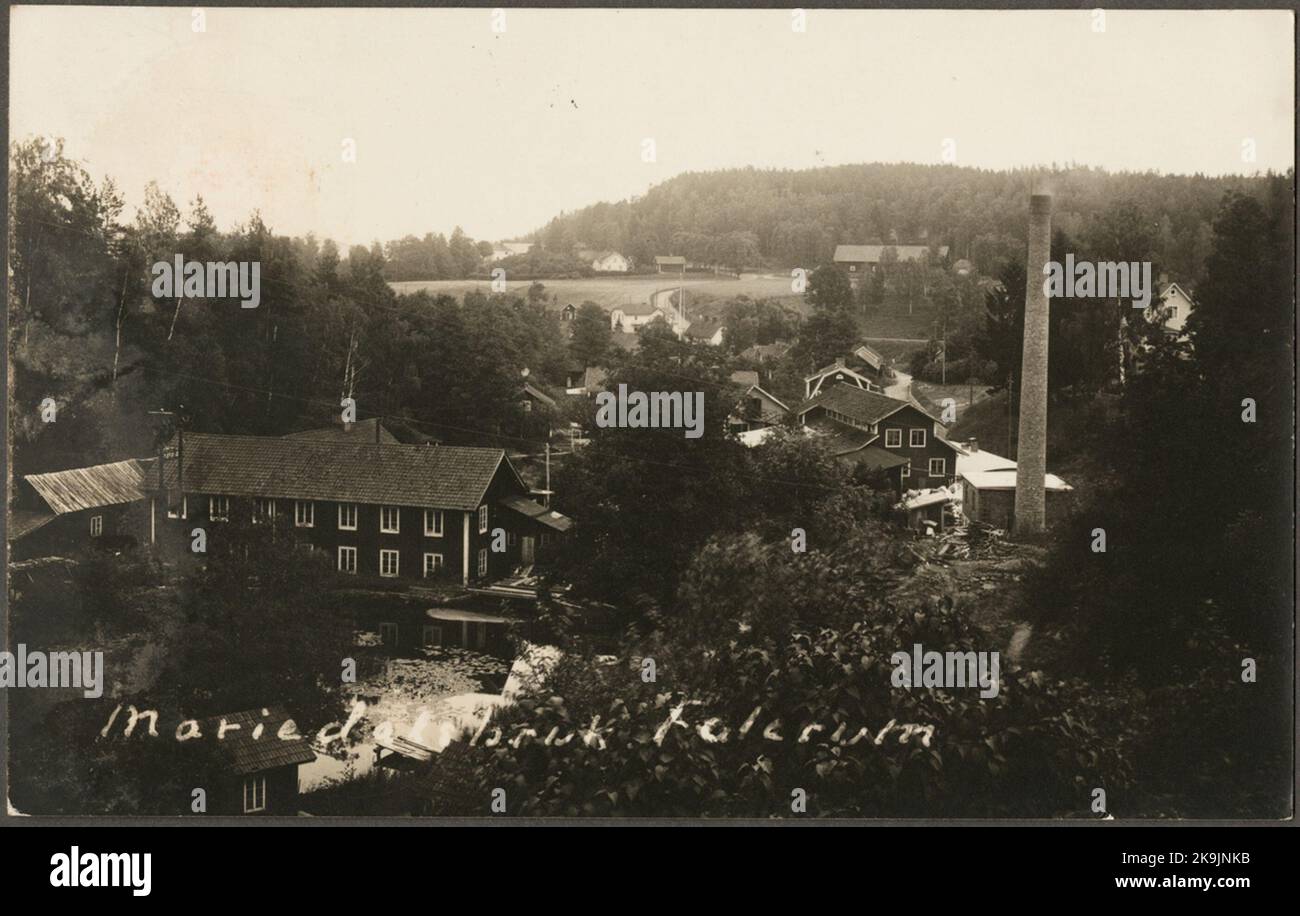 Mariedahl's mill in Falerum. Paper mill and wool spinning Stock Photo ...
