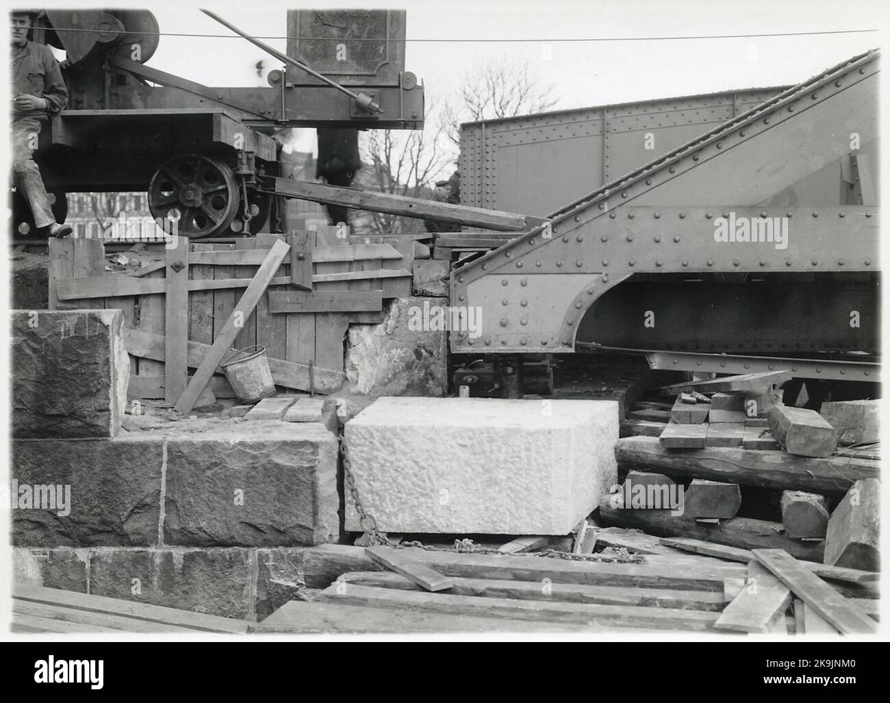 Bridge construction over Ätran Stock Photo - Alamy