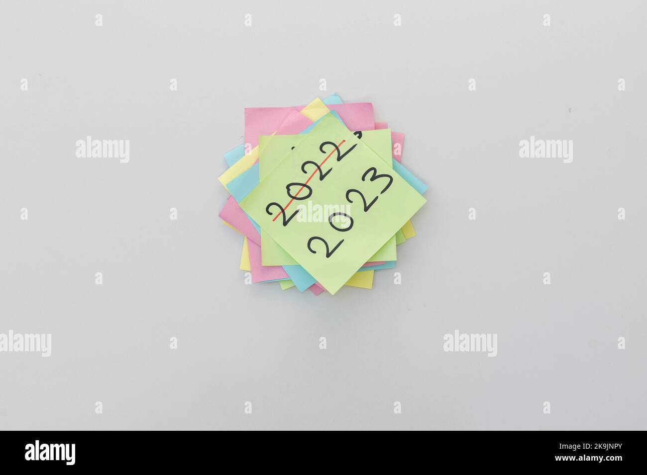 New year 2023 start and 2022 finished concept hand written on a sticky note Stock Photo - Alamy