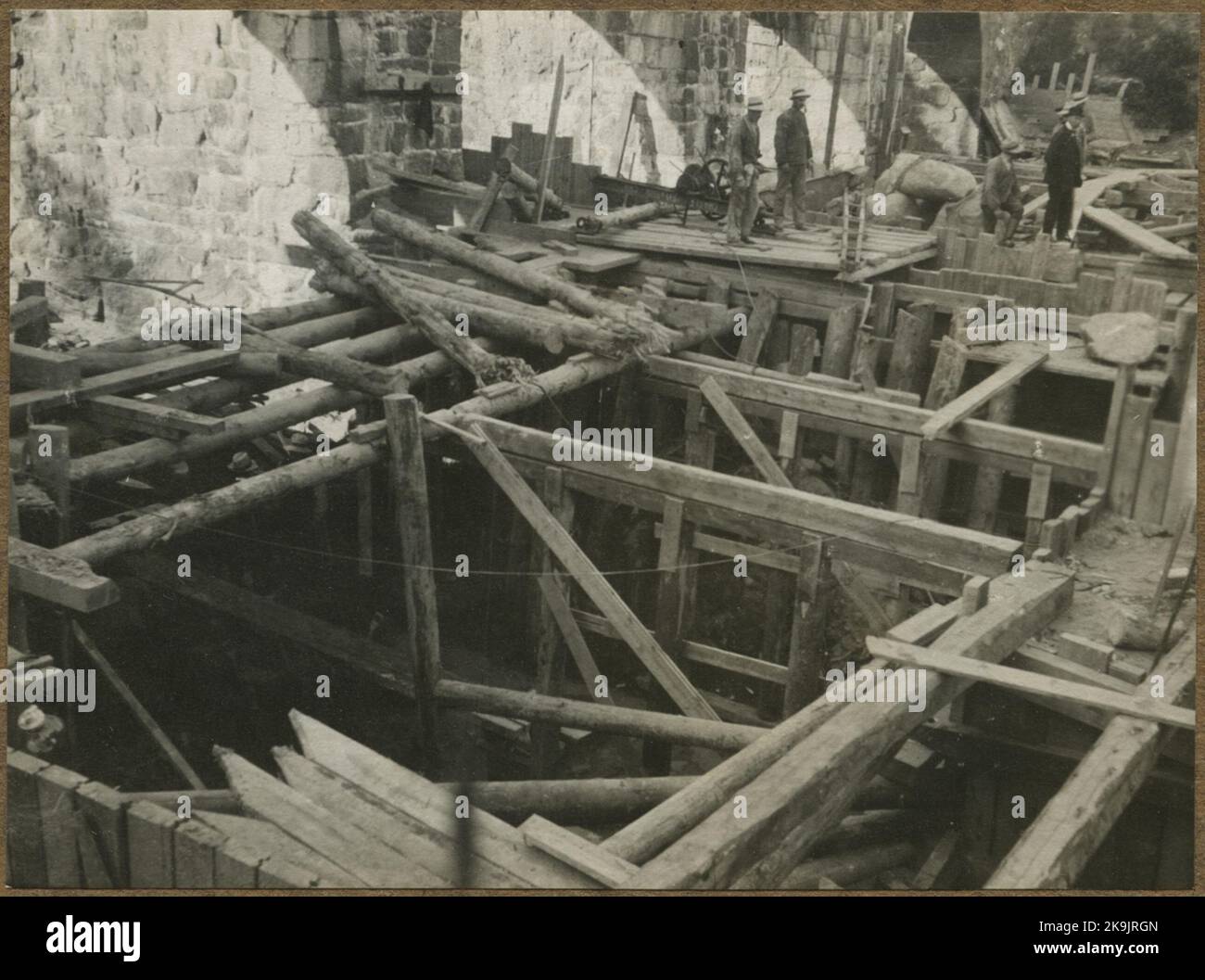 Double track building between Alingsås - Olskroken. The bridge over ...