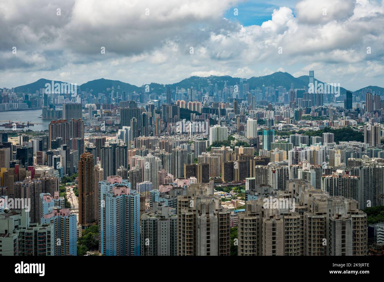The ICC, Hong Kong's tallest building, towers above the high-density ...