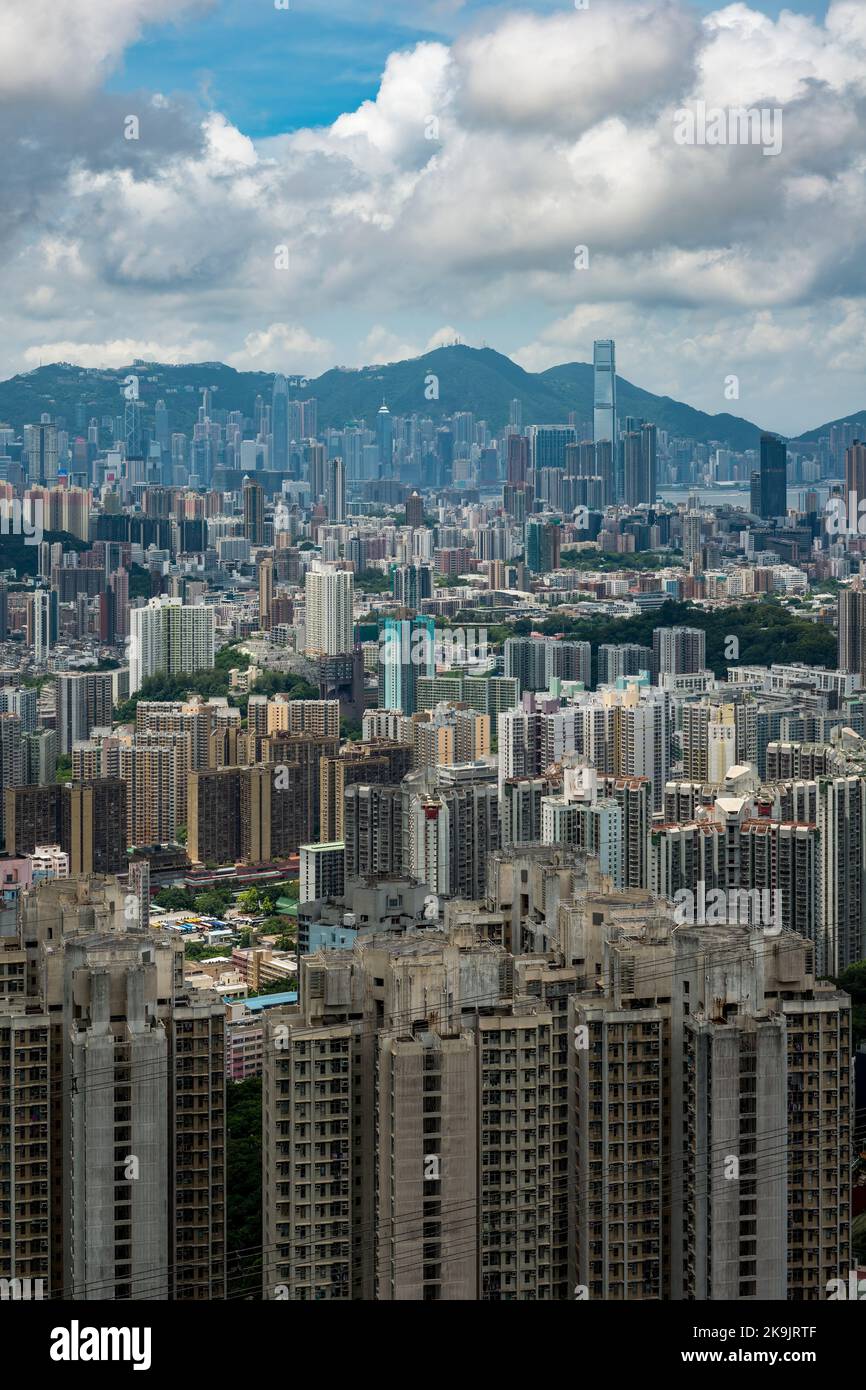 The ICC, Hong Kong's tallest building, towers above the high-density ...
