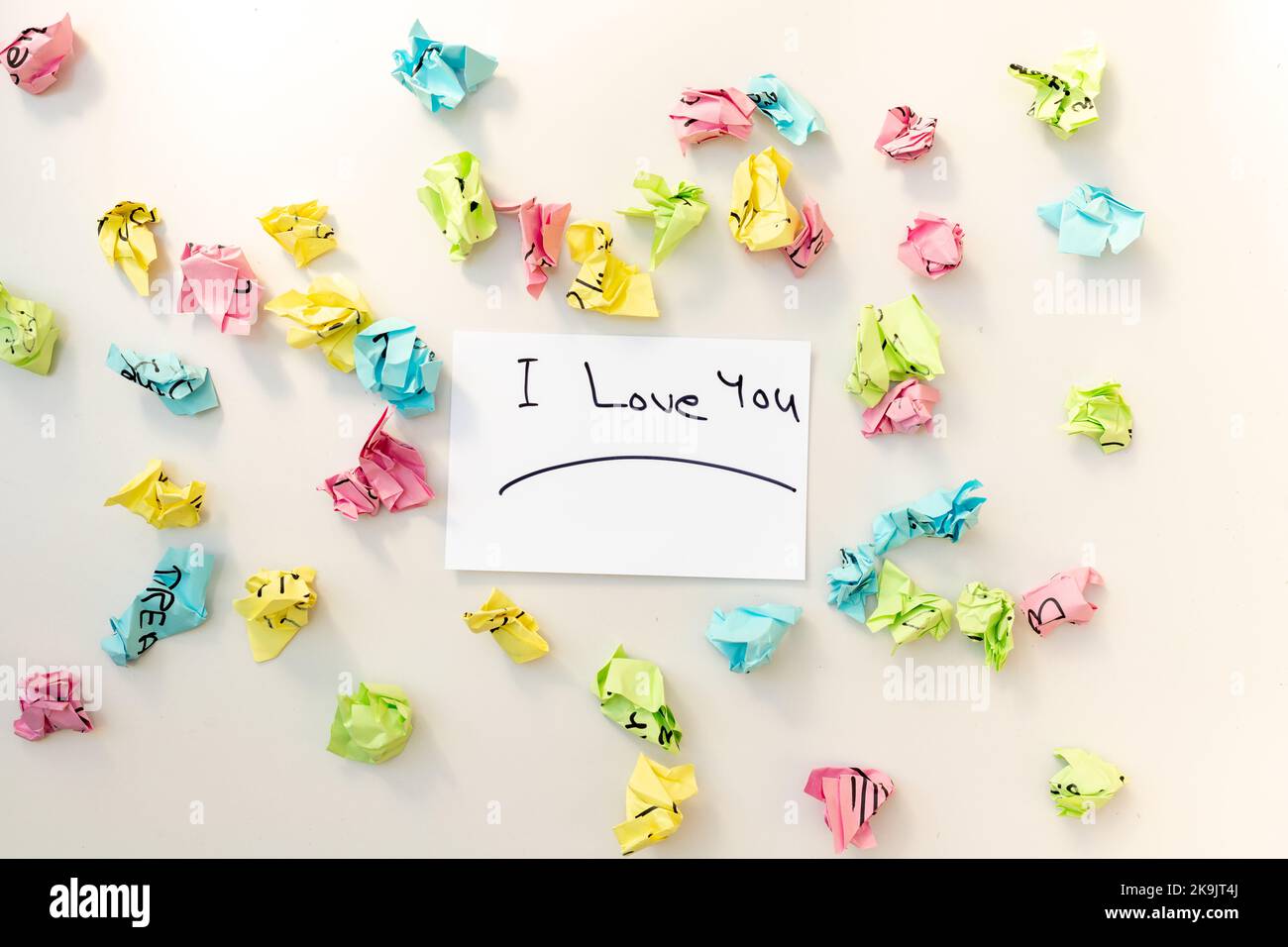 I love you handwritten post card Stock Photo - Alamy