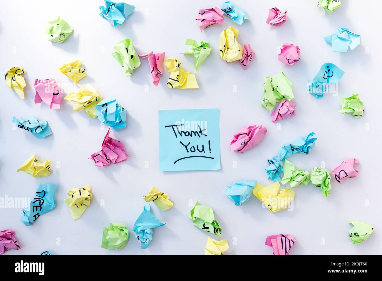 Thank you note handwritten with a beautiful background Stock Photo - Alamy