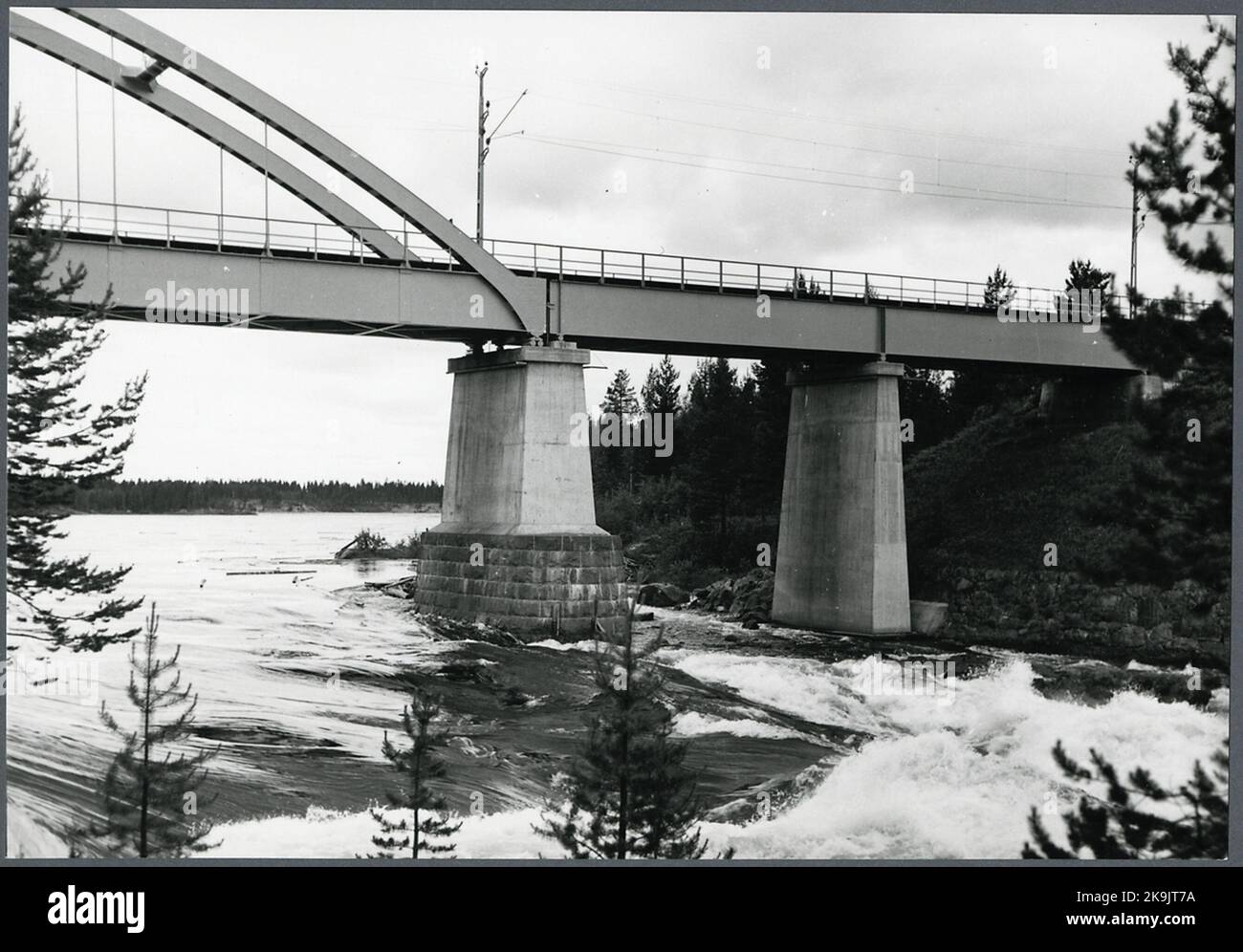 The bridge over the Skellefte River on the line between Karsbäcken and ...