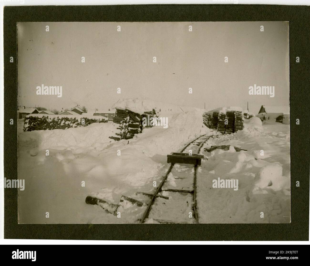 Övertorneå station. State Railways, SJ. Locomotive storage Stock Photo ...