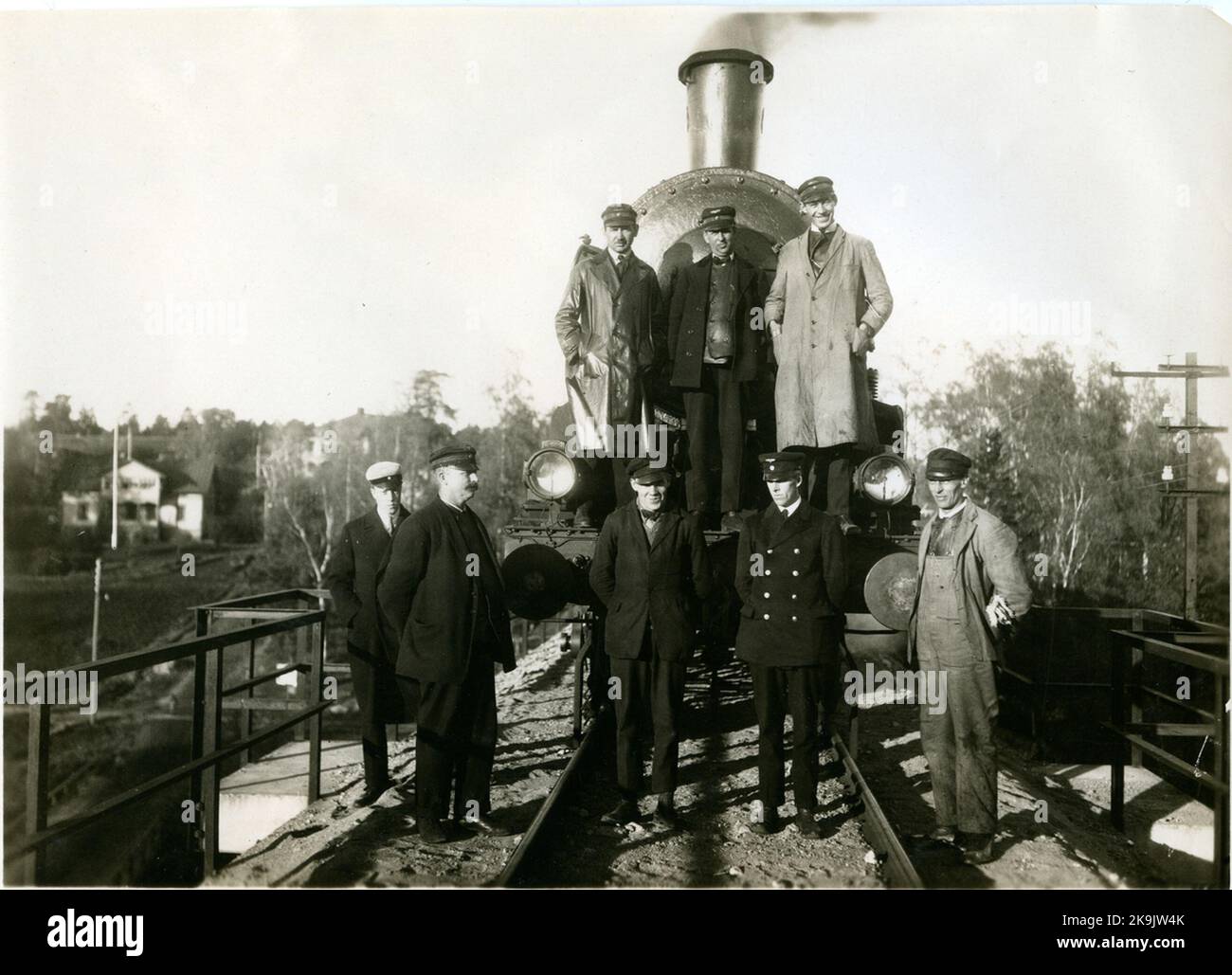 OKB train on Iggesund Bridge 1927.OKB, East Coast Line Stock Photo - Alamy