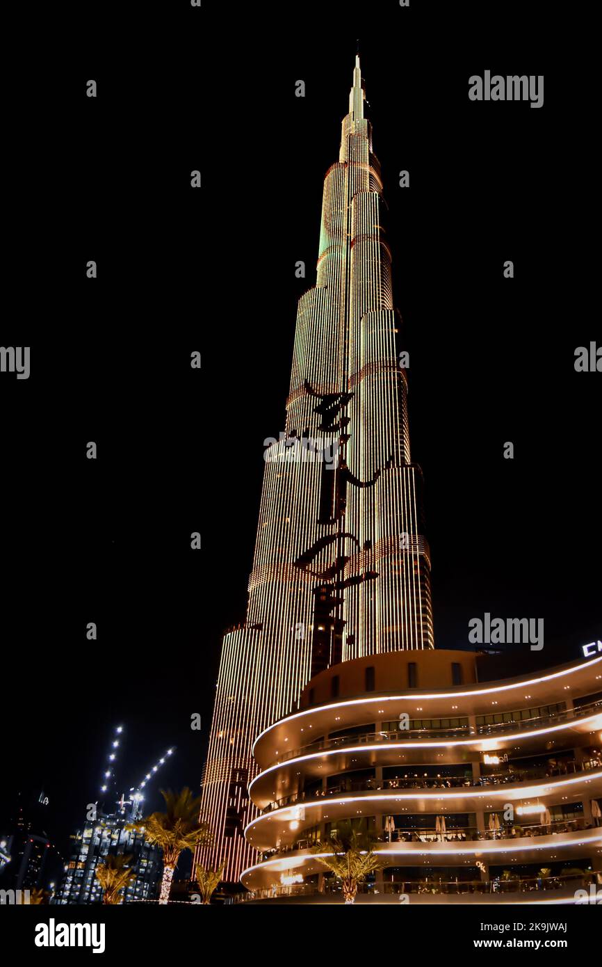 Burj Khalifa at night Stock Photo - Alamy