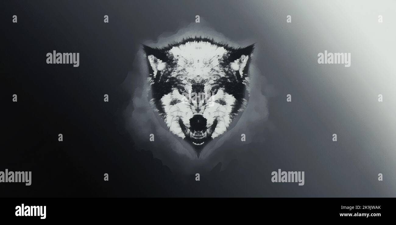 Wolf in smoke hi-res stock photography and images - Alamy