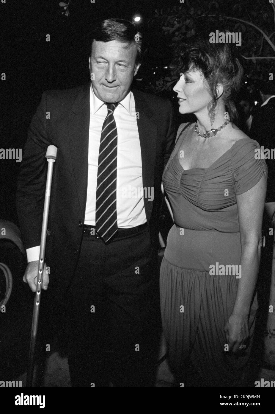 Joan collins 1980s Black and White Stock Photos & Images - Alamy