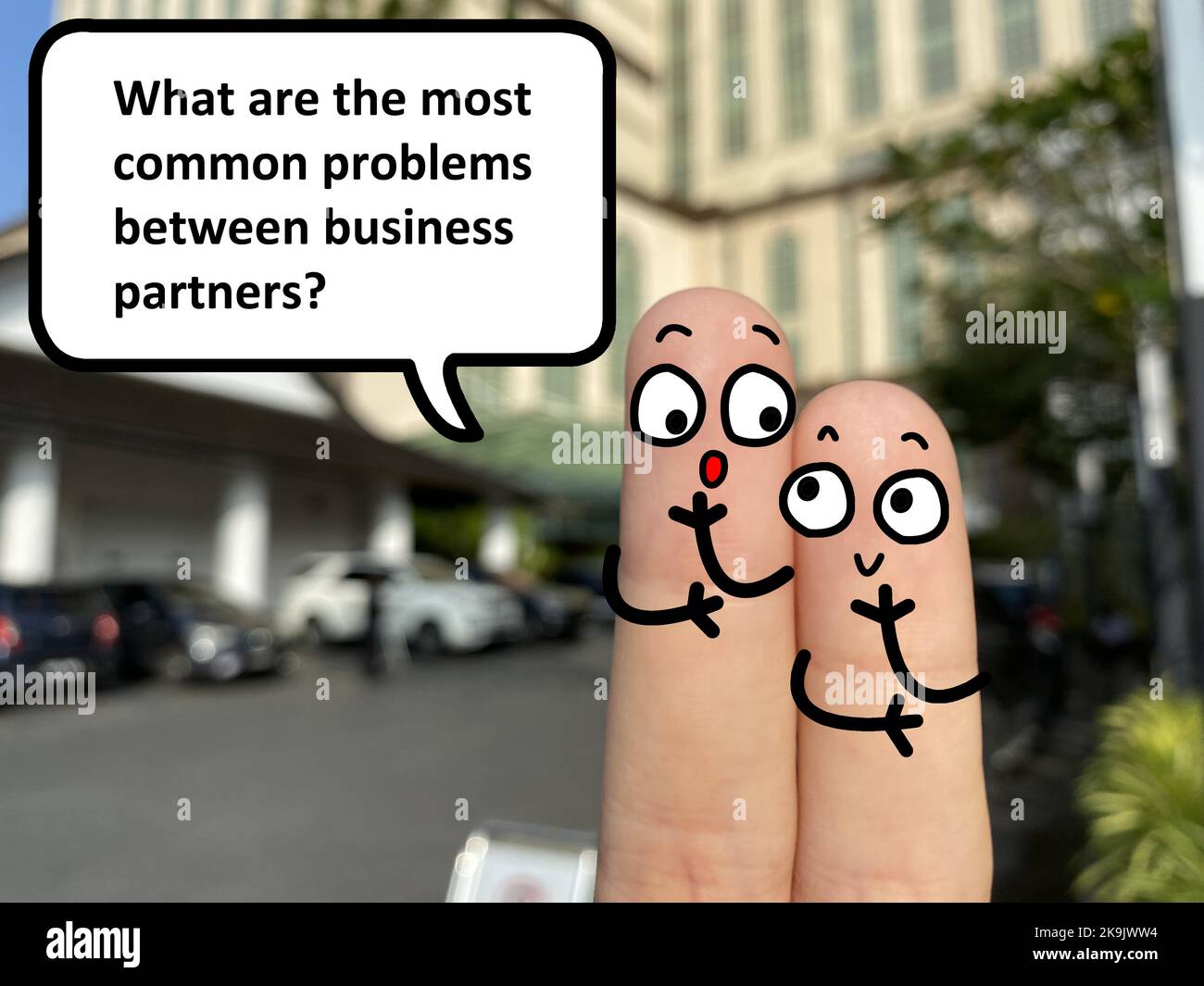 Two fingers are decorated as two person. One of them is asking what are ...