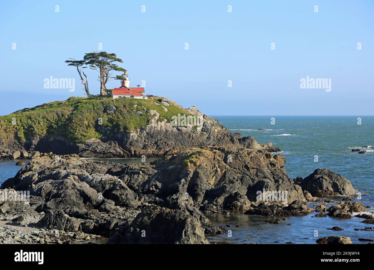 Battery Point lighthouse, California Stock Photo - Alamy