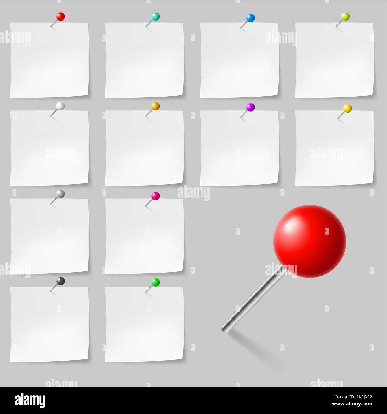 Pushpins vector vectors hi-res stock photography and images - Alamy