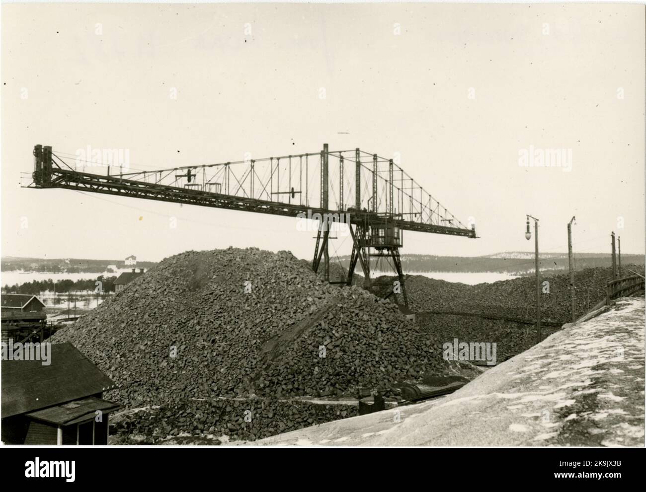 Sweden & Norway Railway - The ore loading in Luleå. Frejakranen, steam ...