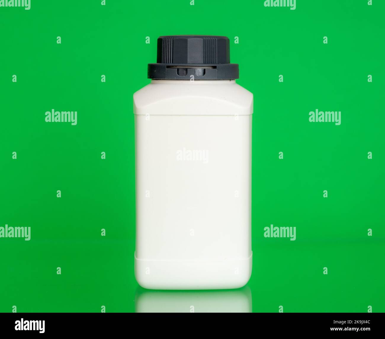 laboratory plastic bottle for chemical elements and substances with ...