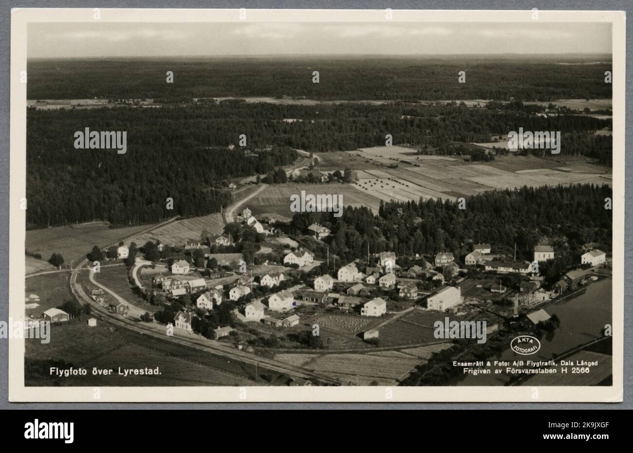 Aerial image over Lyrestad Stock Photo - Alamy