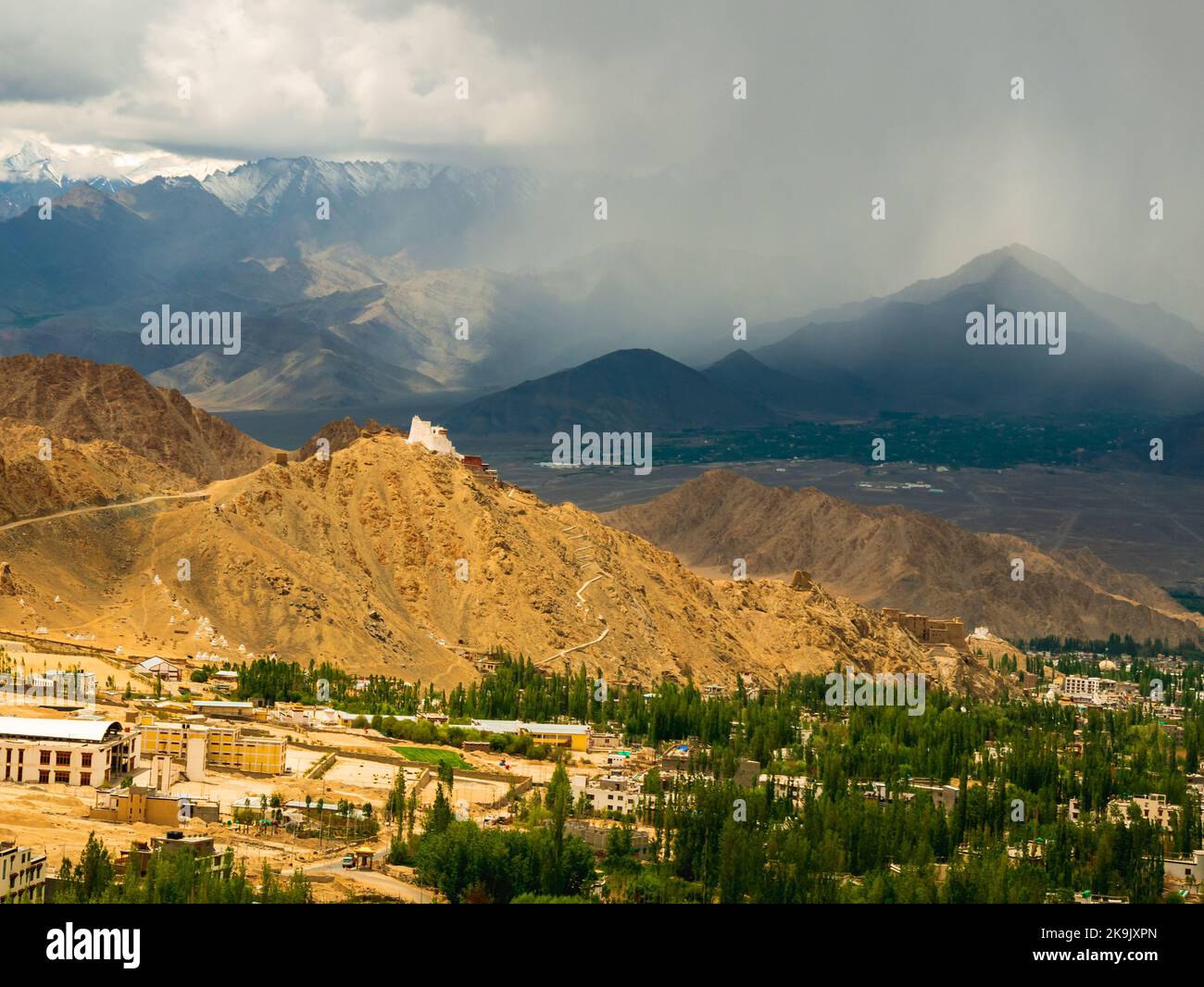 Beautiful landscape of Ladakh covering mountain range and sky, highest ...