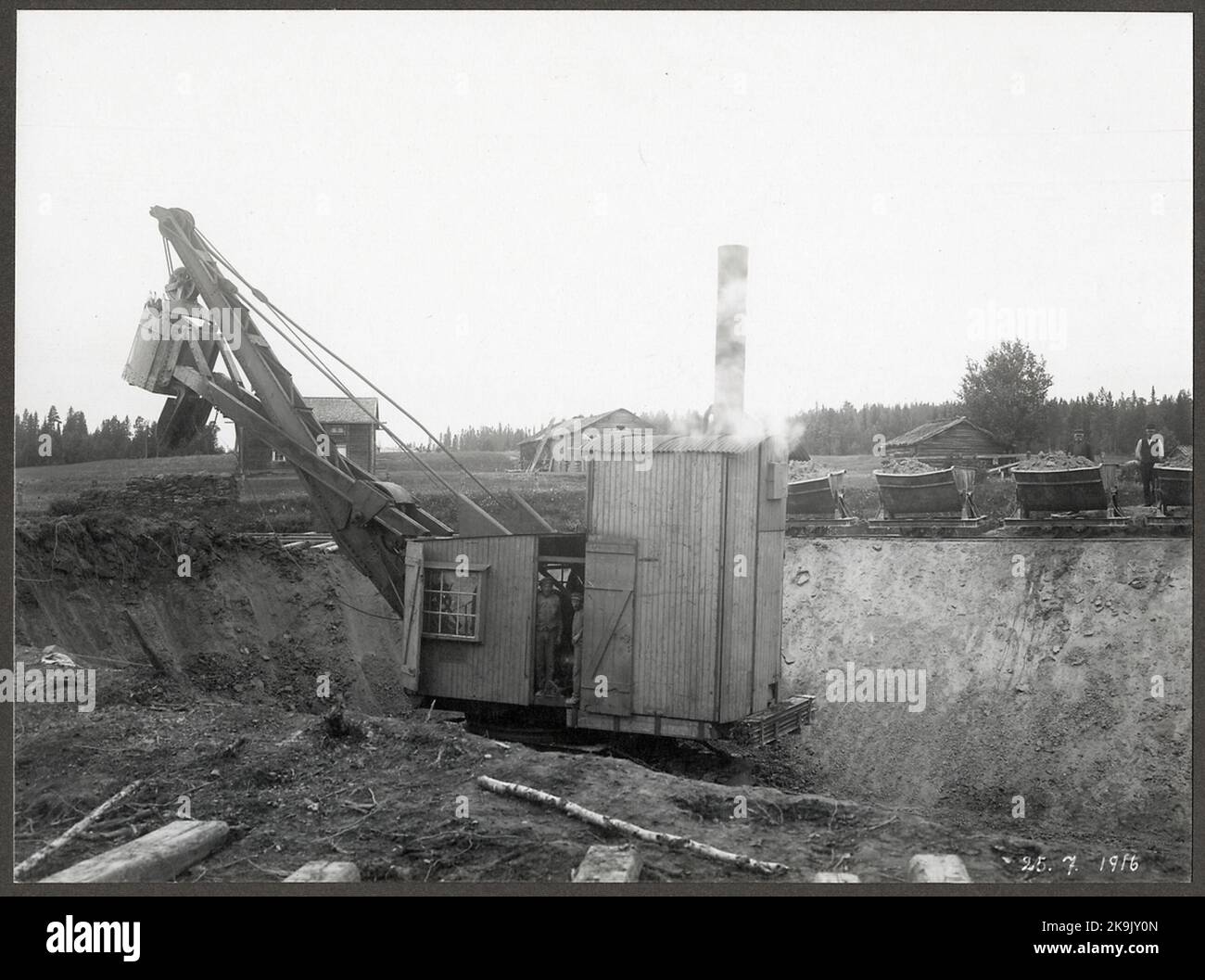 Excavator work under the building of the Tallberg Bridge Stock Photo ...