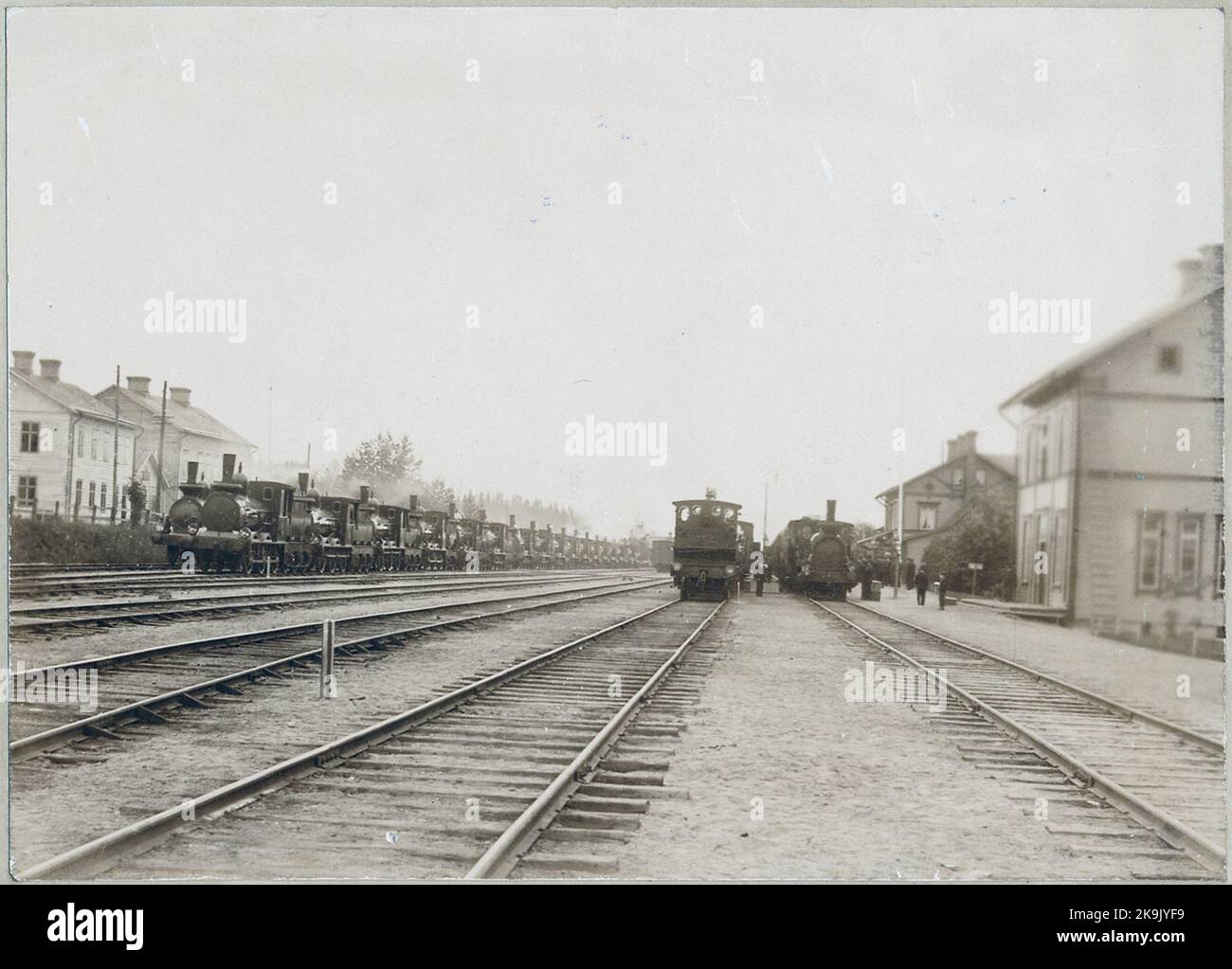 The State Railways, SJ GA LOK are set up at the railway farm at ...