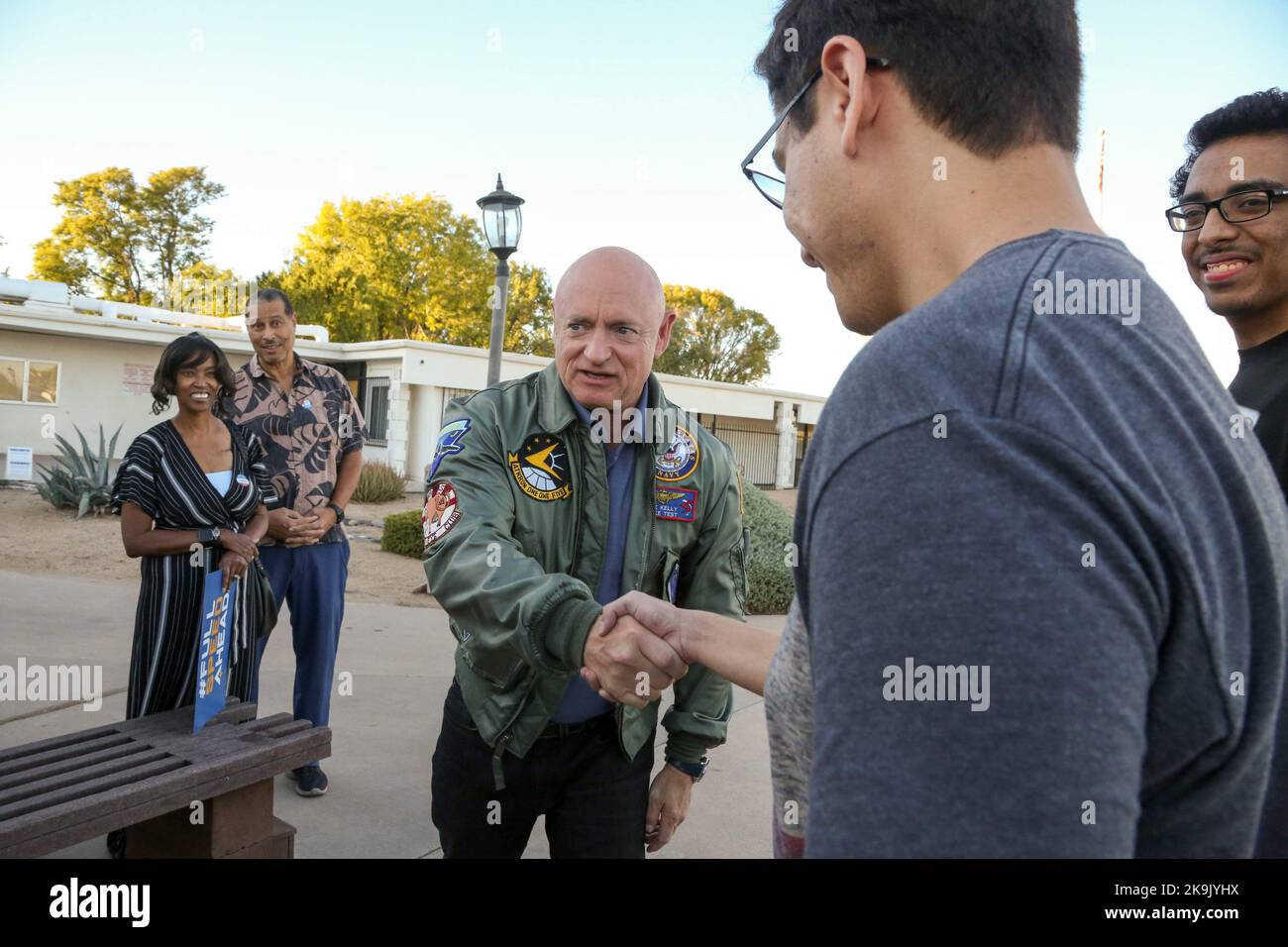 Phoenix, USA. 28th Oct, 2022. Arizona Senator Mark Kelly was joined by ...